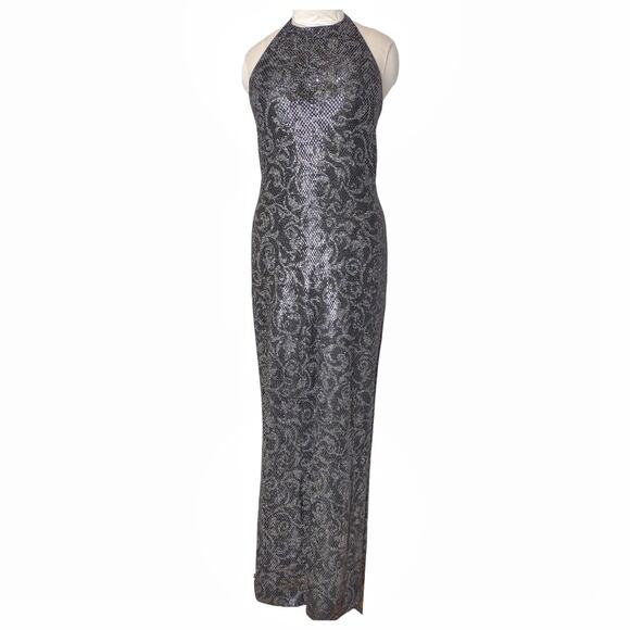 St. John | Dresses | St John Couture Long Black Halter Dress Size 6 ...